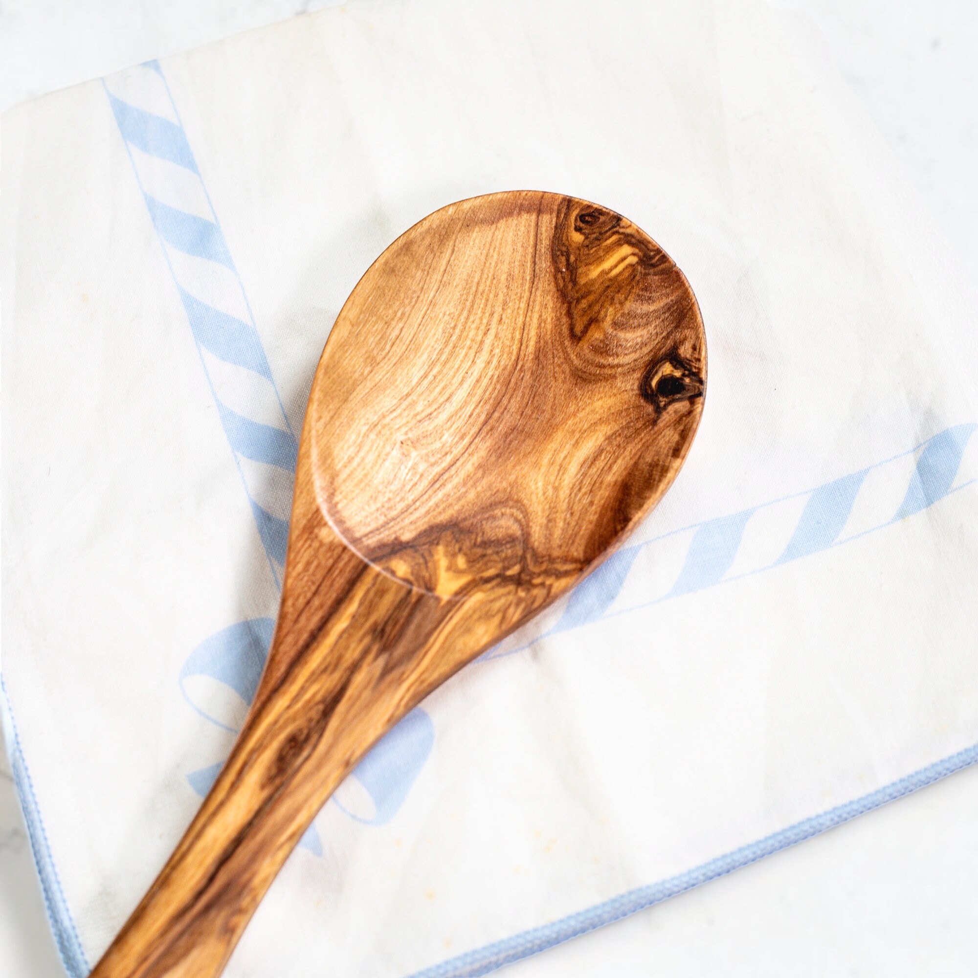 Artisanal Olive Wood Chef's Spoon - Elegant, Durable and Ecological ...
