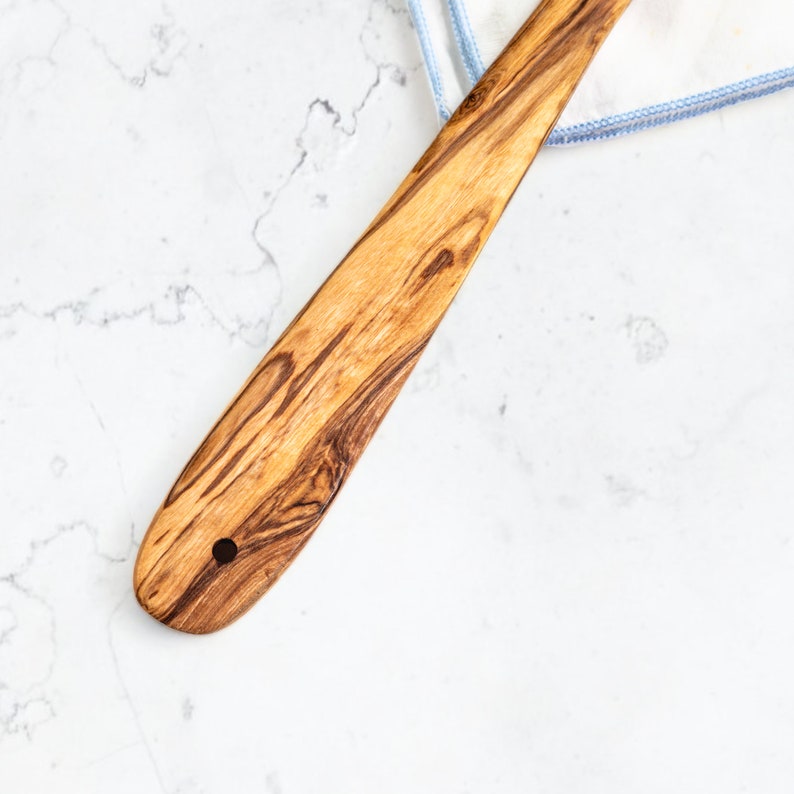 Artisanal Olive Wood Chef's Spoon - Elegant, Durable and Ecological ...