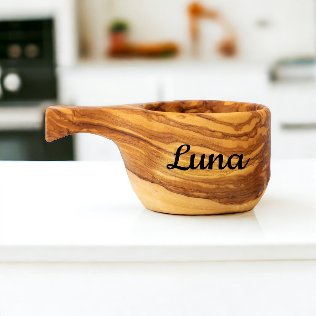 Handcrafted Olive Wood Kuksa Cups - Personalized Wooden Mugs - Tea Cup ...