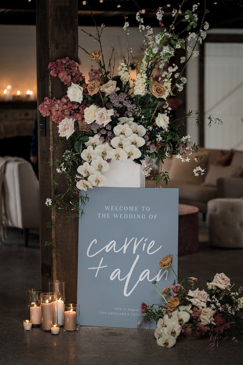 Carry: Contemporary Wedding Welcome Sign, Hen Party, Semi-custom Sign ...