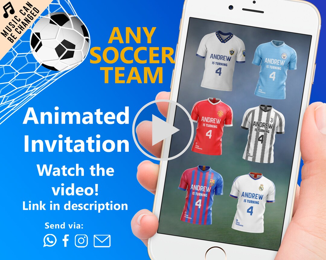 Soccer Invitation, Sports Birthday Party, Soccer Birthday Party ...