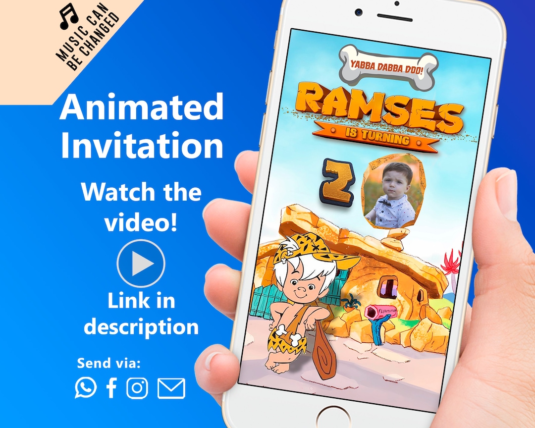 Animated Birthday Invitation: Customizable Video Invite (digital ...