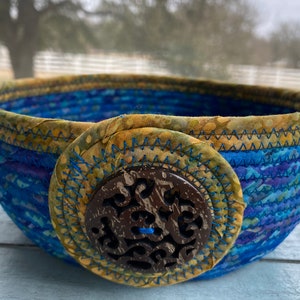Batik Fabric Rope Bowl - Etsy