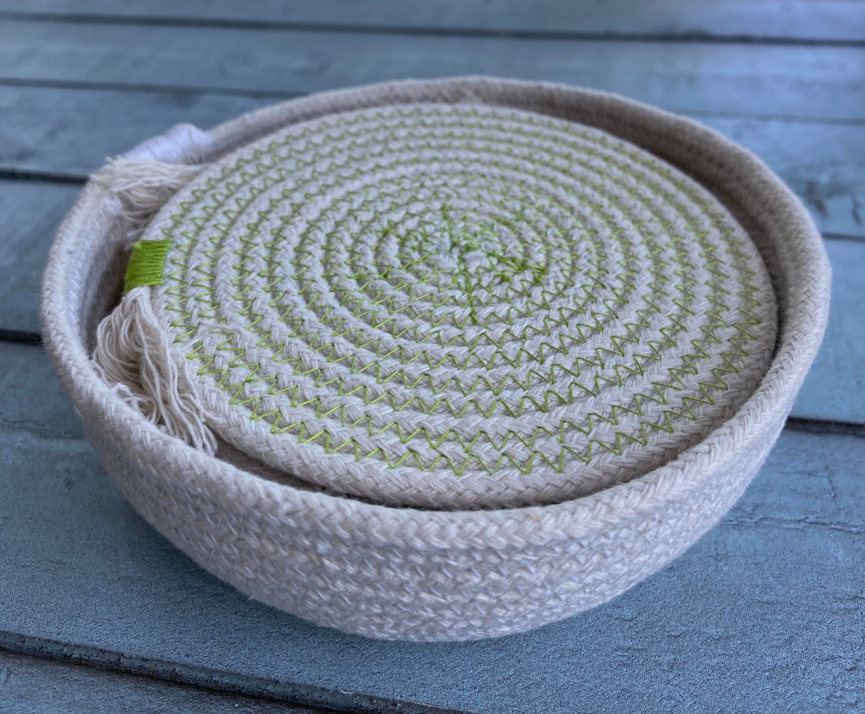Rope Coaster/bowl Set - Etsy