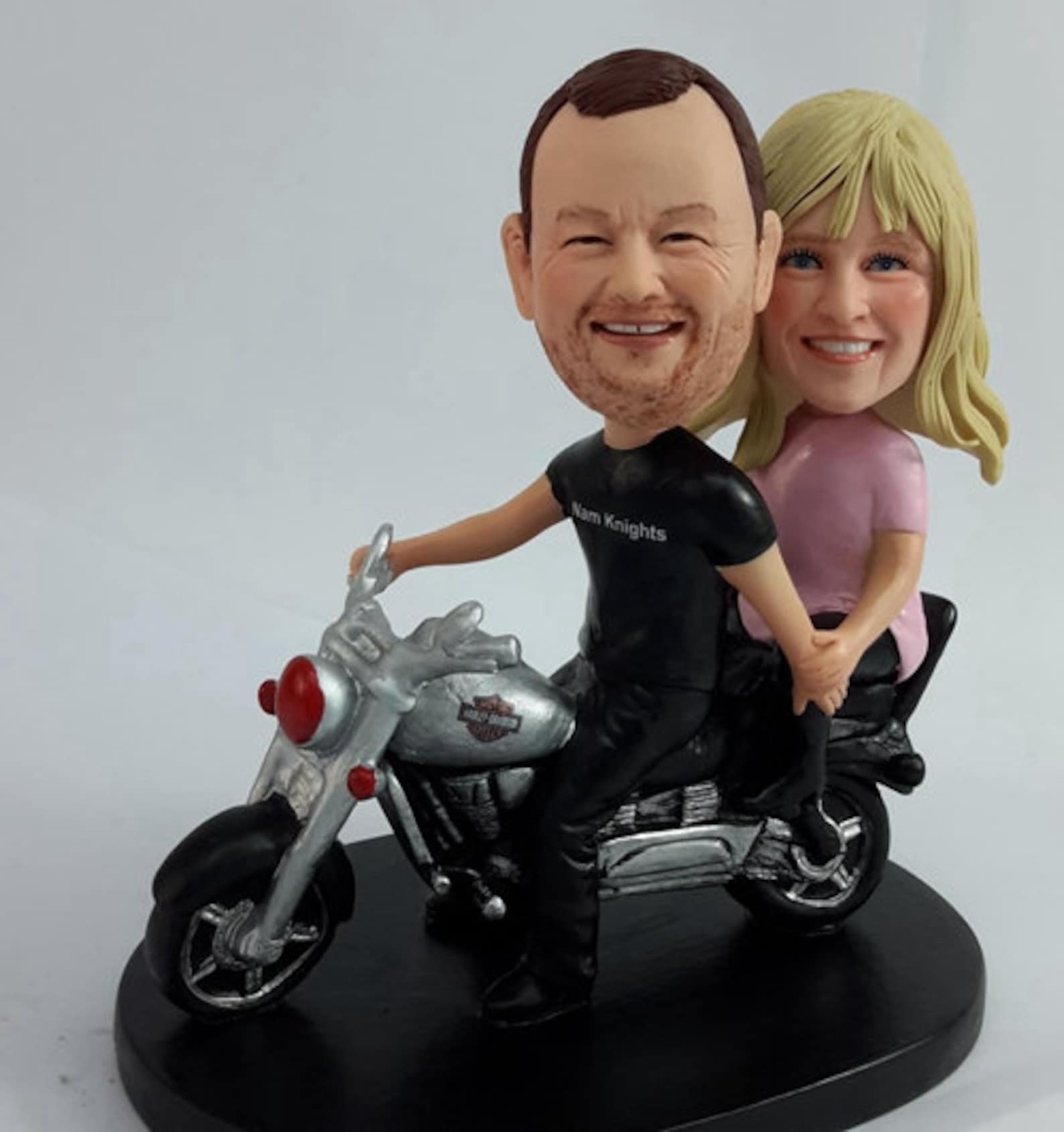 Custom Couple Bobbleheads on Harley Davidson, Bobbleheads Gift for ...