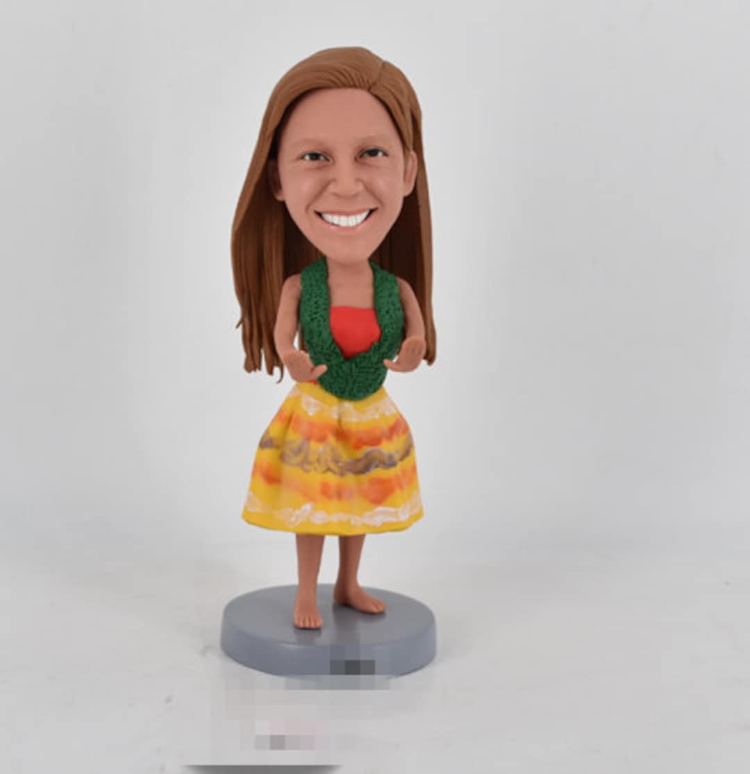 Custom Bobblehead Hula Girl, Custom Figure Doll Hawaiian, Personalized ...