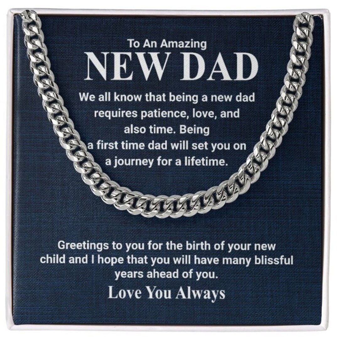 Daddy to Be Cuban Chain Necklace, Daddy to Be Necklace Gift , Daddy to ...