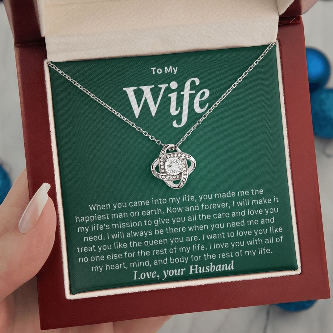 To My Wife Necklace, Love Knot Necklace, Anniversary Gift for Wife ... To My Wife Necklace, Love Knot Necklace, Anniversary Gift for Wife ...