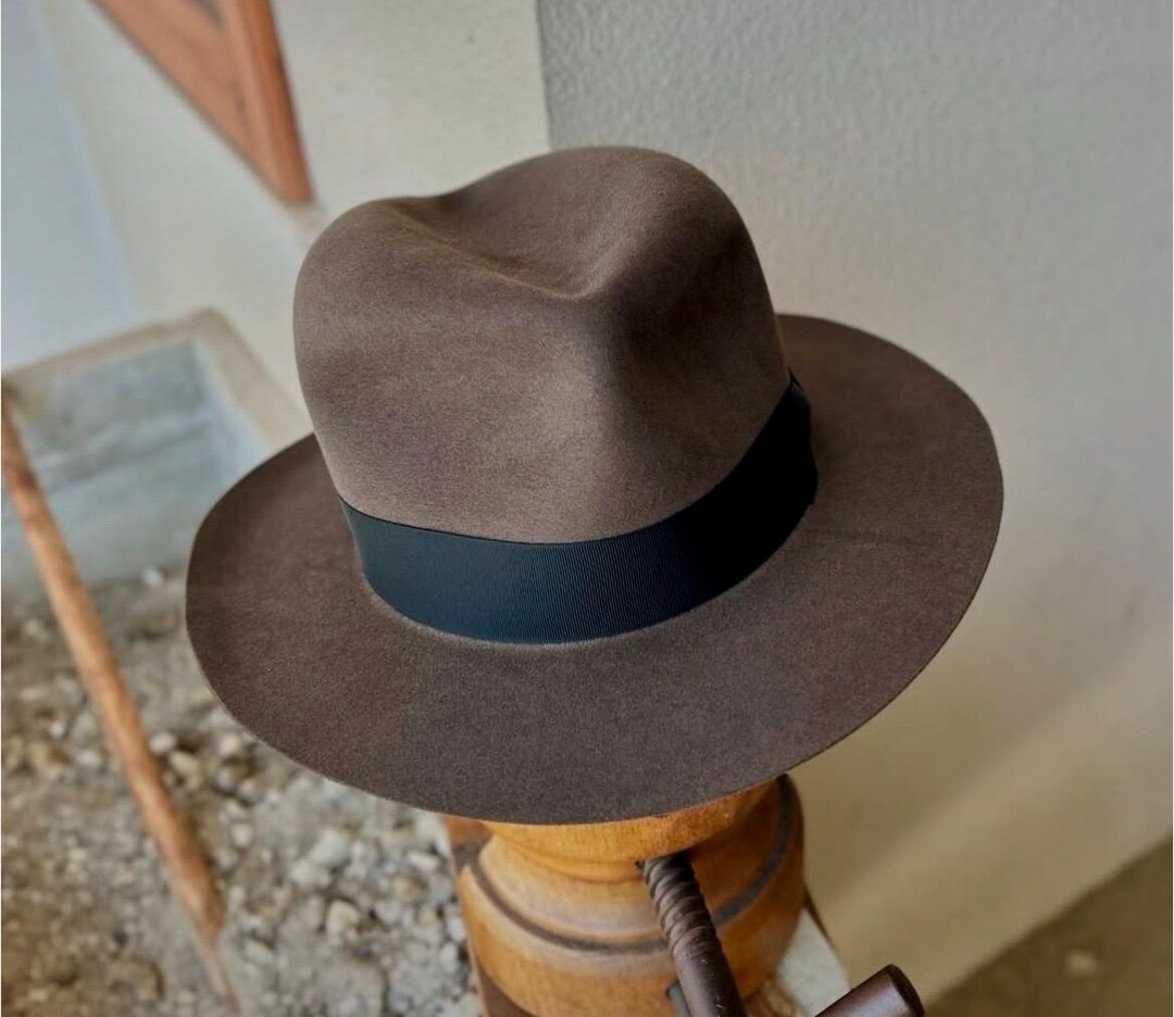 READY TO SHIP Indy Skull Travel Fedora (beaver Size 61) - Etsy