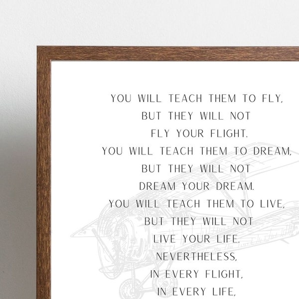Mother Theresa Quote You Will Teach Them to Fly Wall Art - Etsy