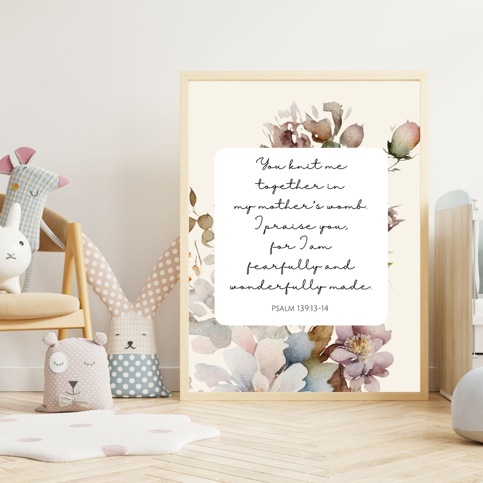 Fearfully and Wonderfully Made, Psalm 139 Printable Wall Art, Scripture ...