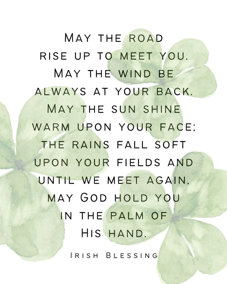 Irish Blessing Canvas Sign May the Road Rise to Meet You St - Etsy