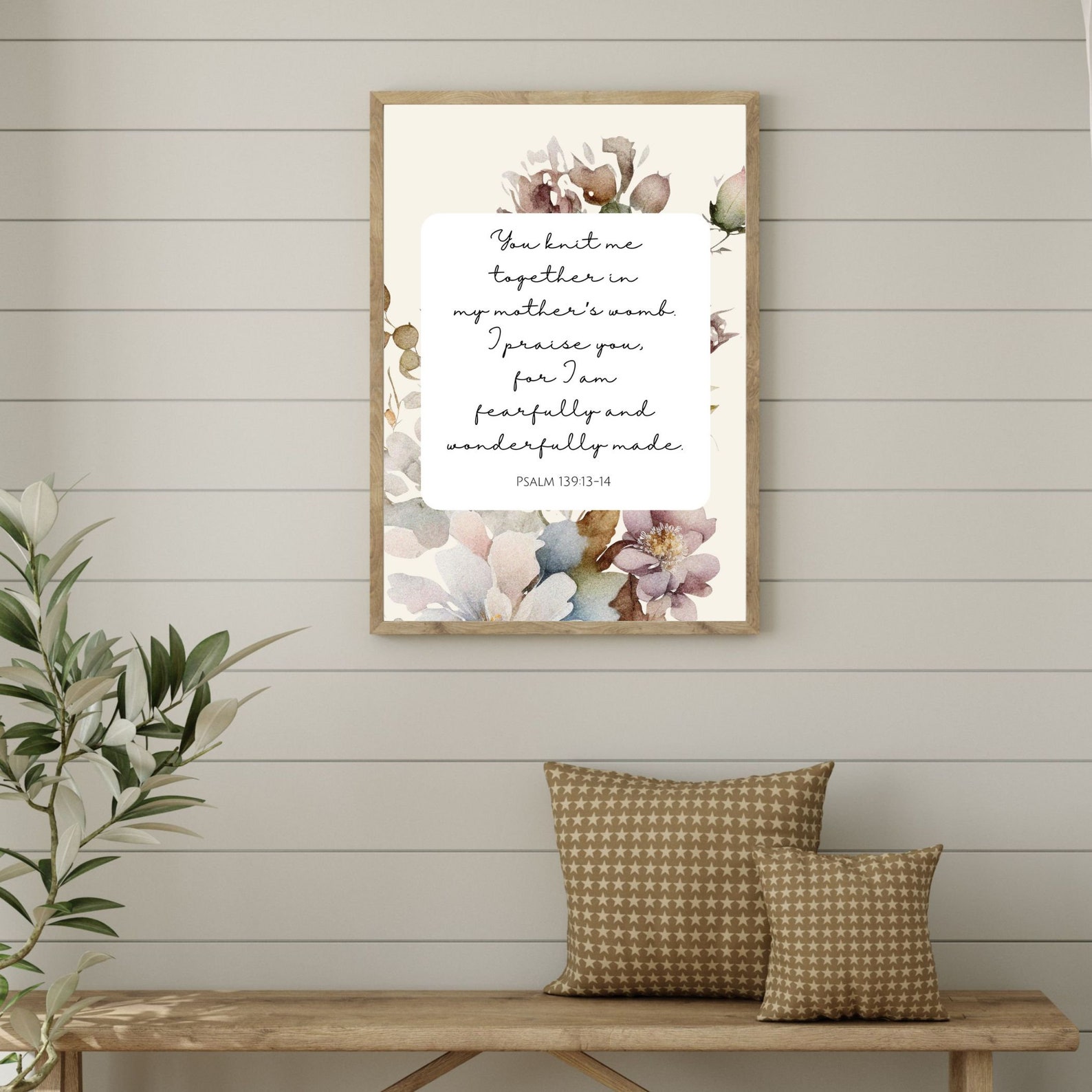 Fearfully and Wonderfully Made, Psalm 139 Printable Wall Art, Scripture ...