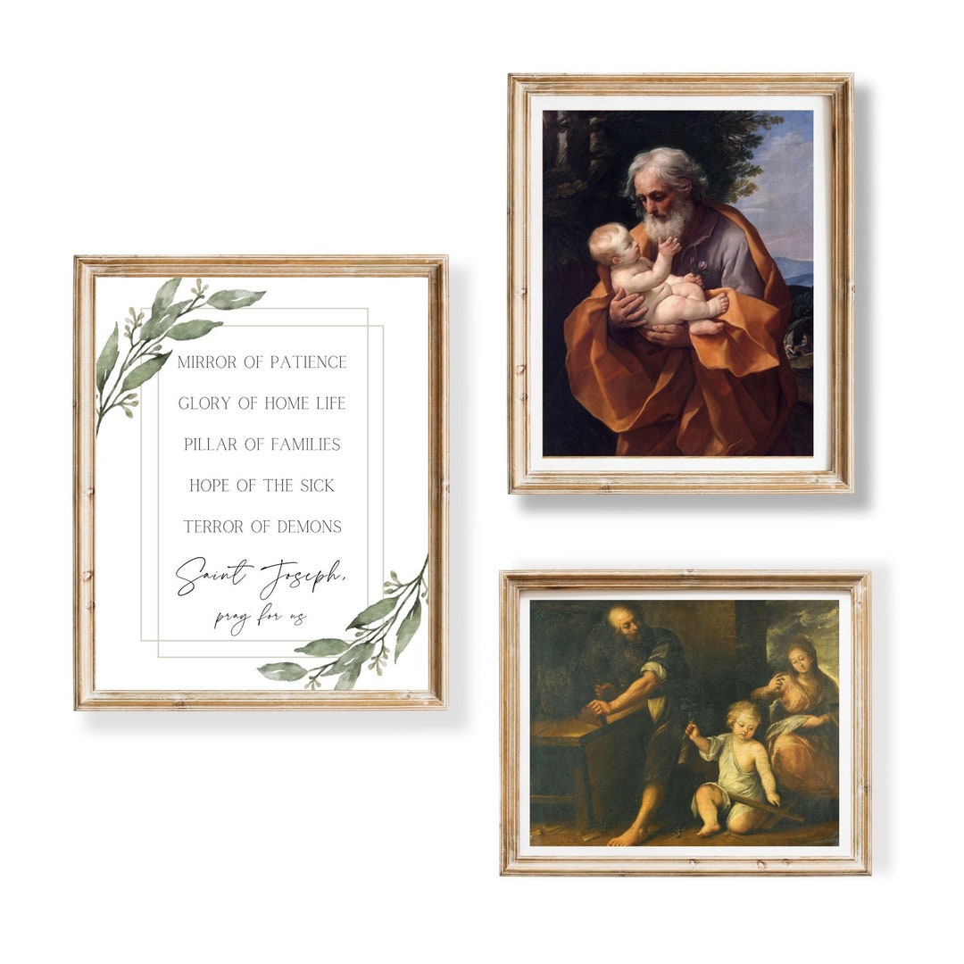 Catholic Sacred Art St Joseph Printable Artwork, Traditional Religious ...