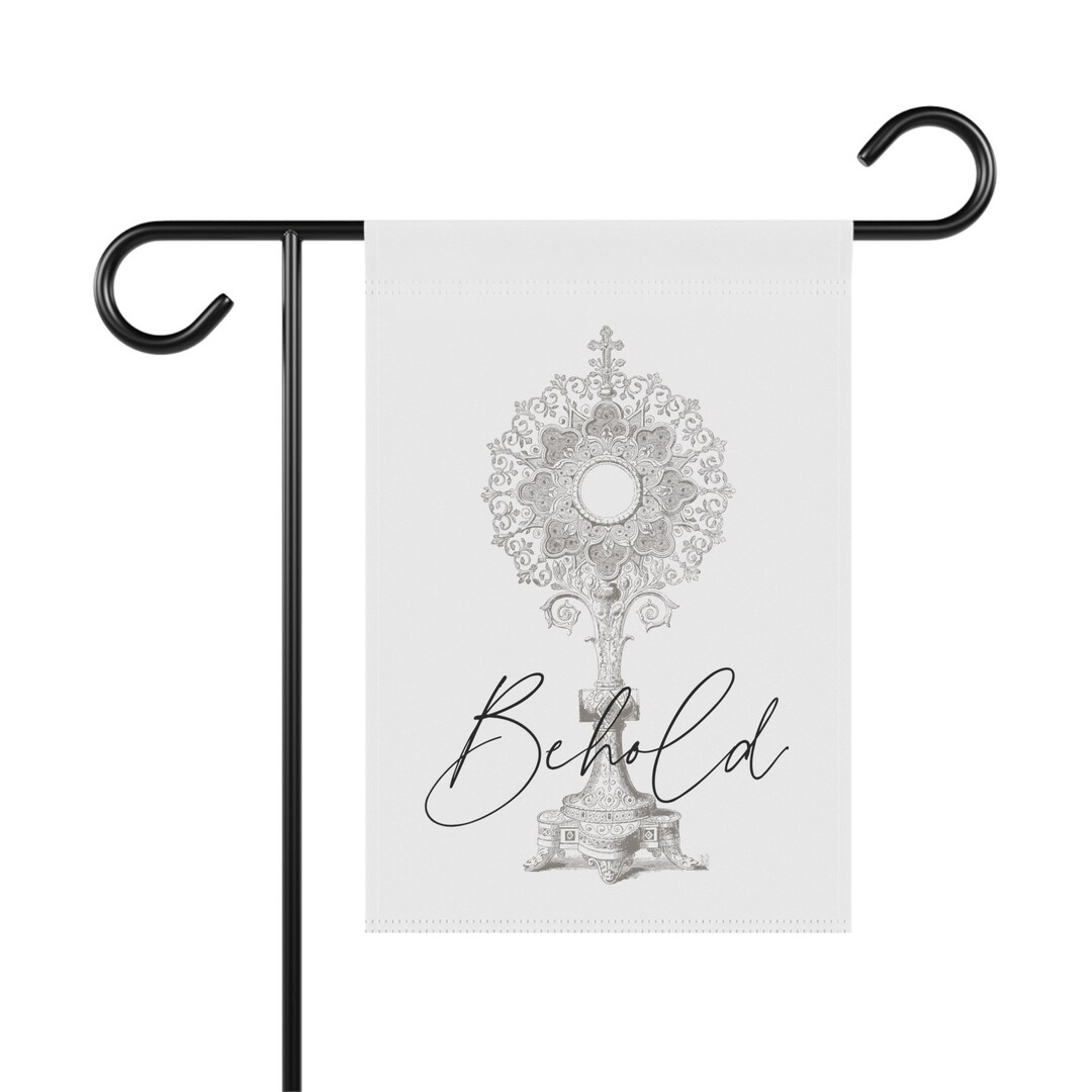 Traditional Catholic Garden Flag, Behold Eucharist First Communion ...