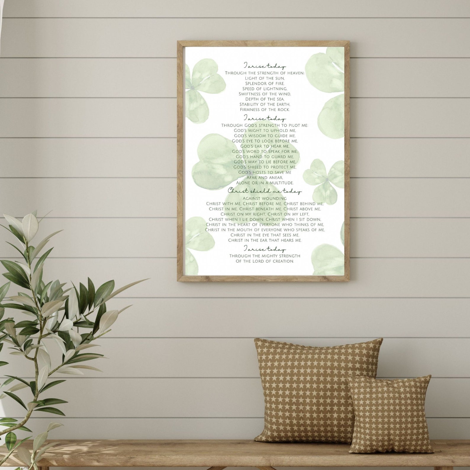 St Patricks Breastplate Prayer of Saint Patrick Printable Poster Christ ...