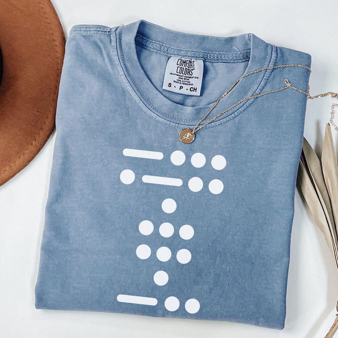 Christian Morse Code Shirt, Comfort Colors T-shirt, Blessed Morse Code ...