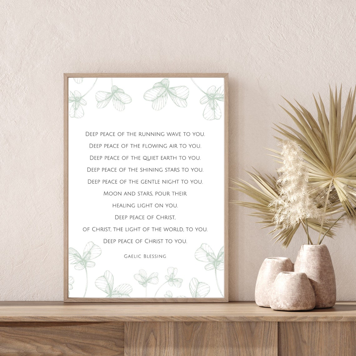 Irish Blessing Printable Poster, Deep Peace Prayer, Gaelic Blessing ...