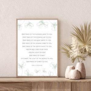 Irish Blessing Printable Poster, Deep Peace Prayer, Gaelic Blessing ...