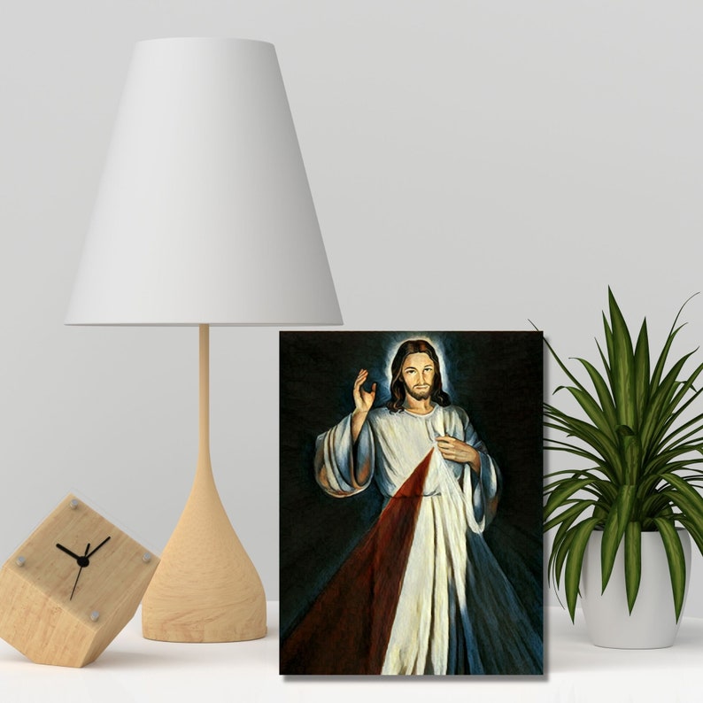 Divine Mercy Image Canvas Art Print Catholic Wall Art Canvas | Etsy