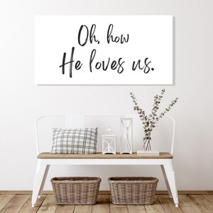 Minimalist Christian Sign, Modern Farmhouse Home Decor, Bedroom Wall ...