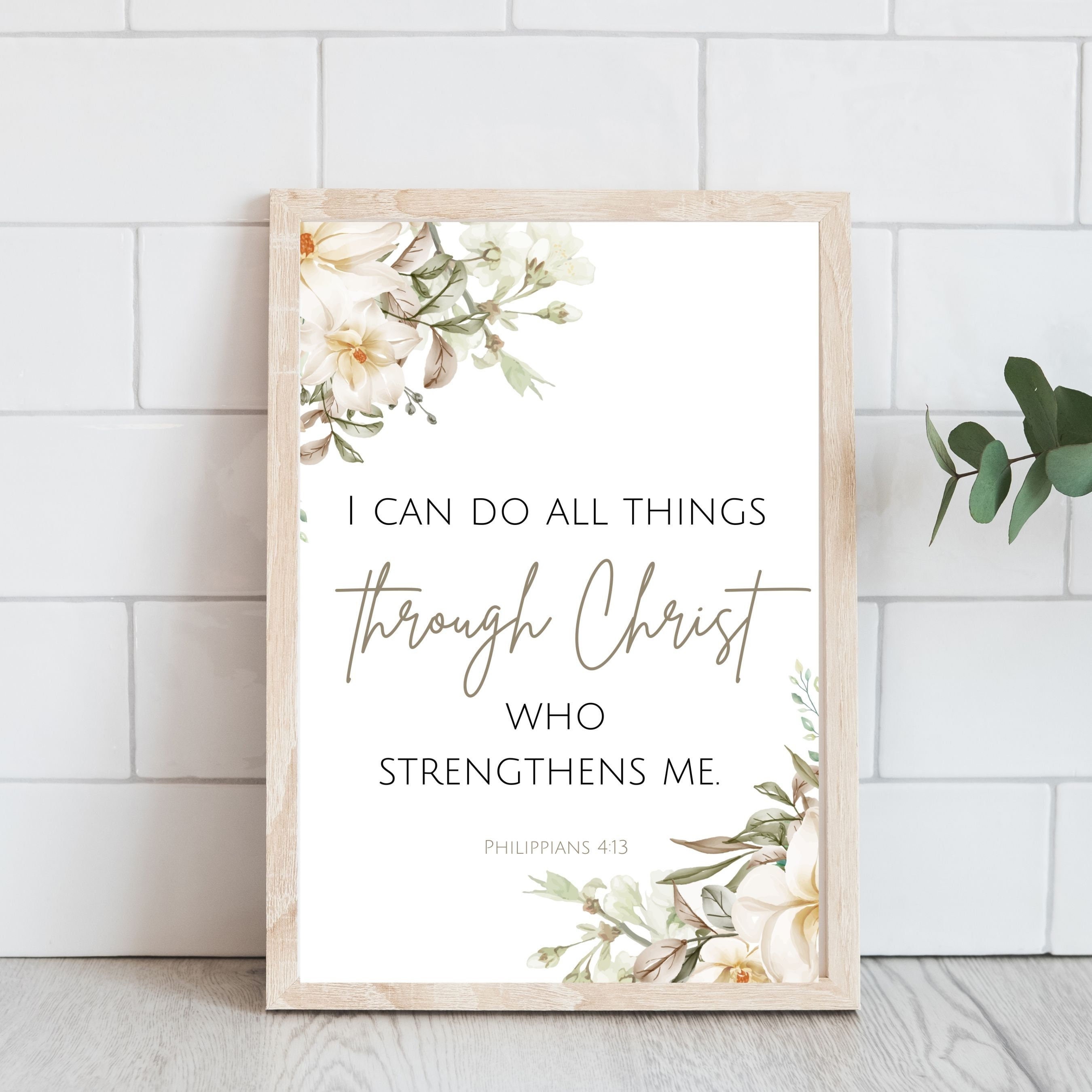 I Can Do All Things Through Christ Who Strengthens Me - Etsy