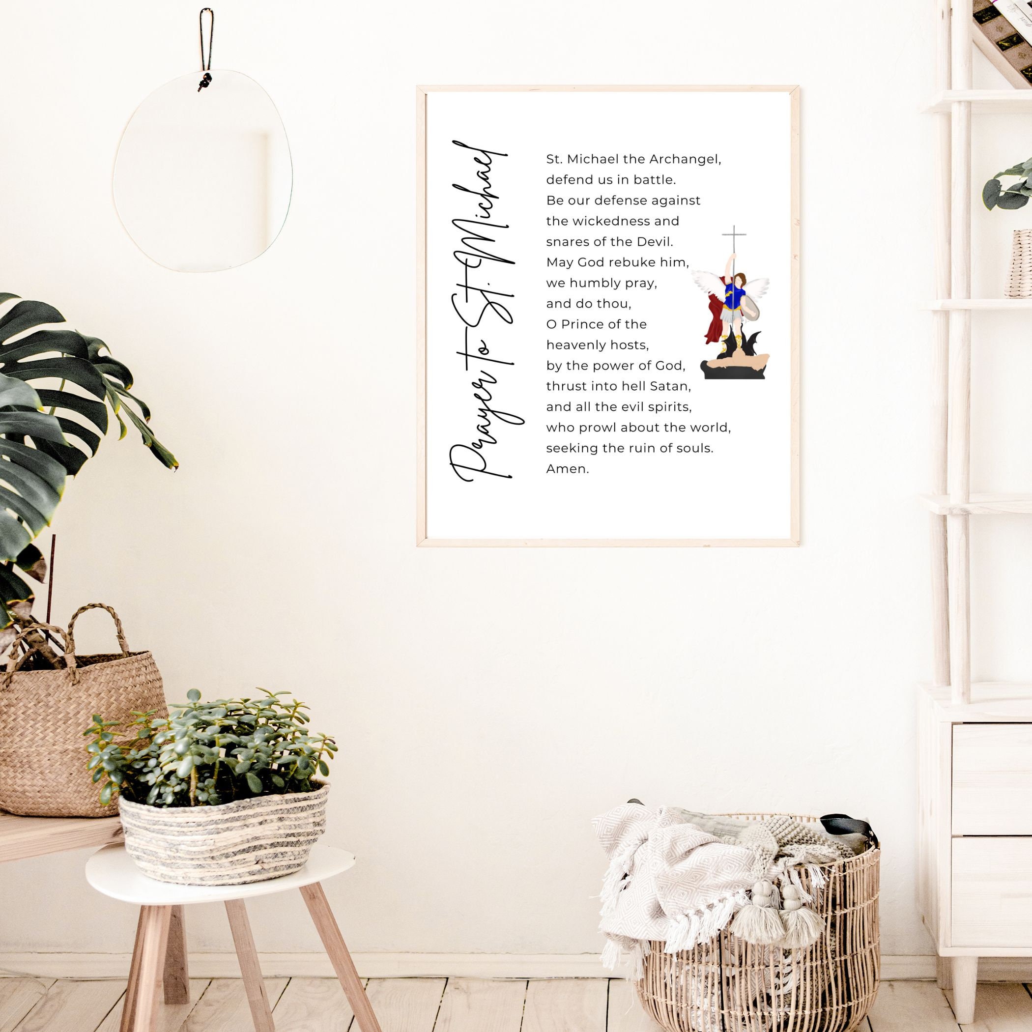 St. Michael Prayer Printable Poster Traditional Catholic Blessing ...