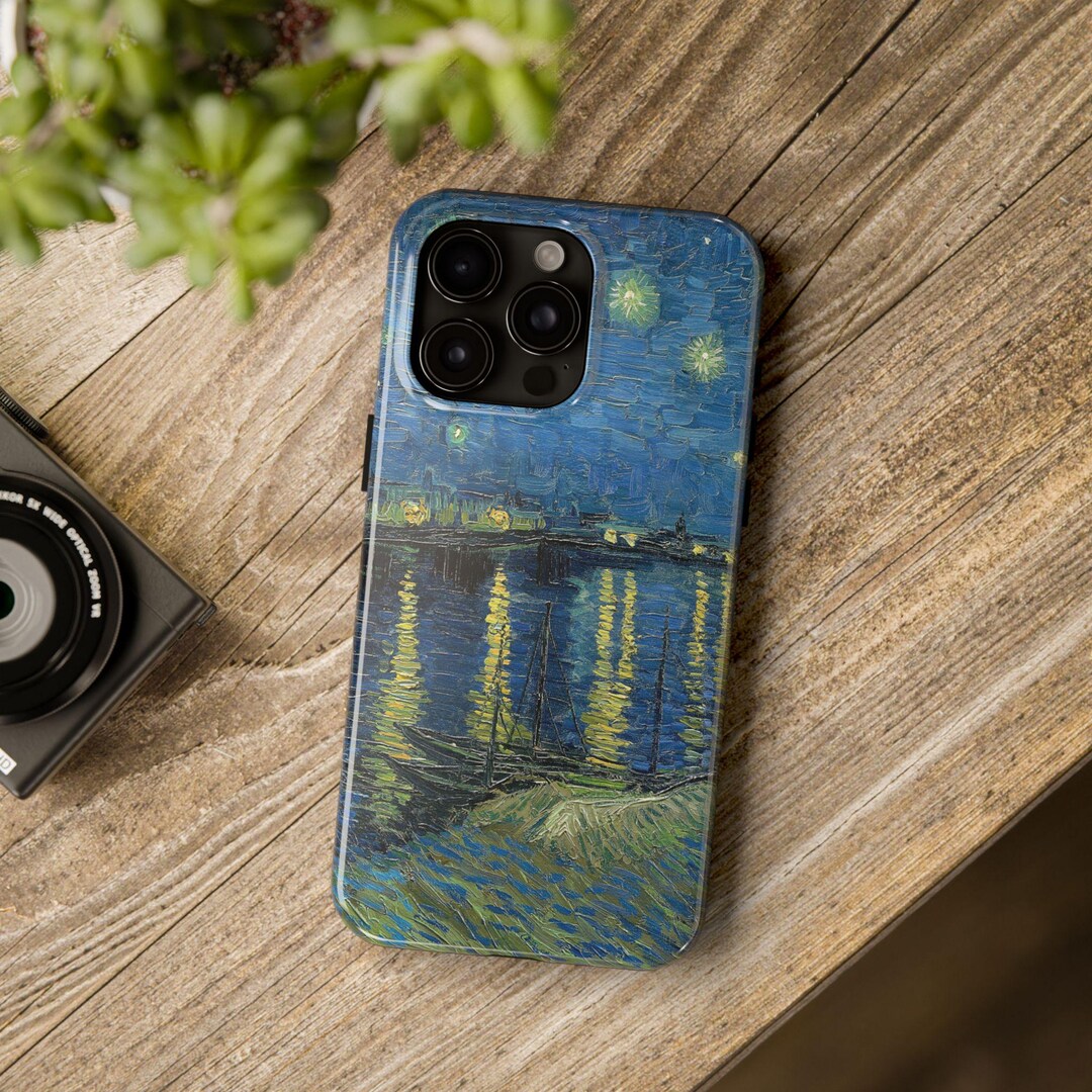 Van Gogh Starry Night Over the Rhone, iPhone Case, Vintage Landscape ...