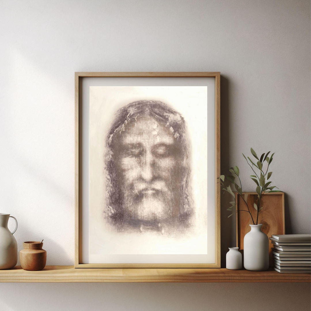 Holy Face of Jesus, Shroud of Turin PRINTABLE Poster, Traditional ...