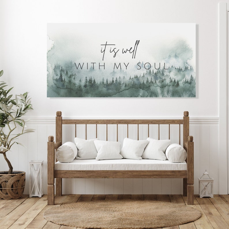 It is Well With My Soul Canvas Print Bible Verse Wall Art - Etsy