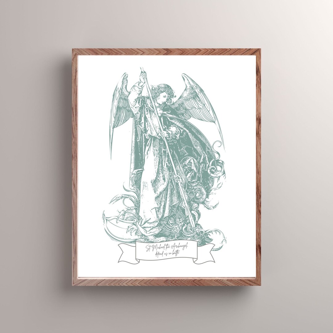Archangel St. Michael Traditional Catholic PRINTABLE Poster Wall Art ...