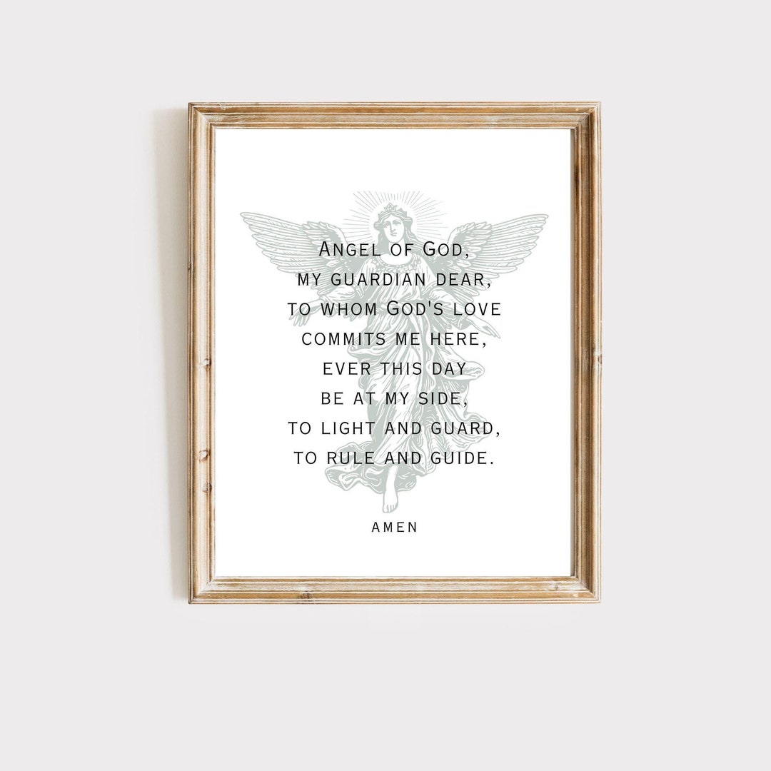 Guardian Angel of God Prayer PRINTABLE Poster, Traditional Catholic ...
