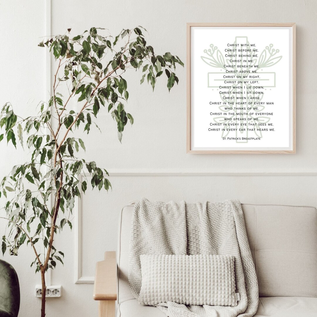 Saint Patrick Breastplate PRINTABLE Poster, Christ With Me Prayer ...