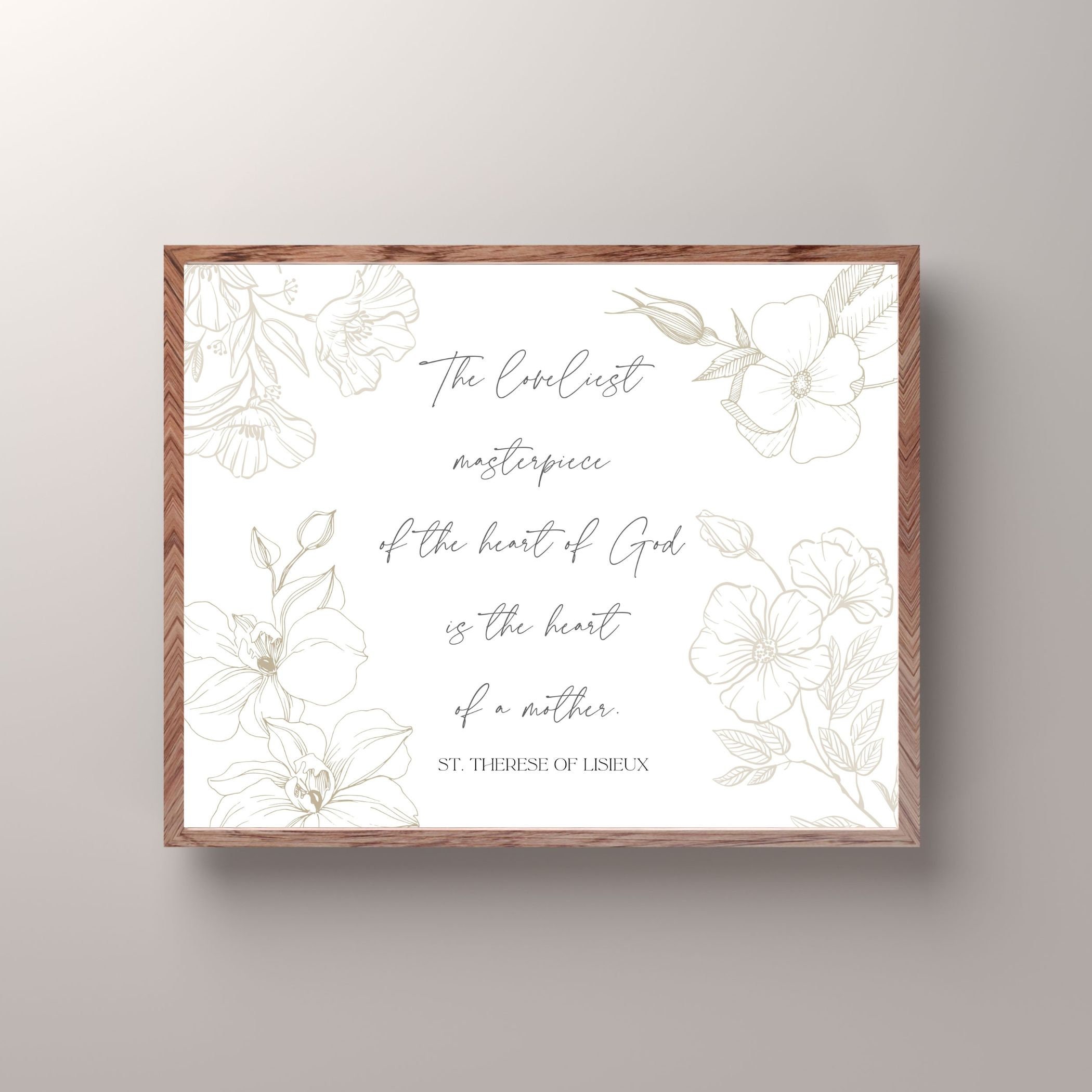 Traditional Catholic Motherhood Printable St Therese Loveliest ...
