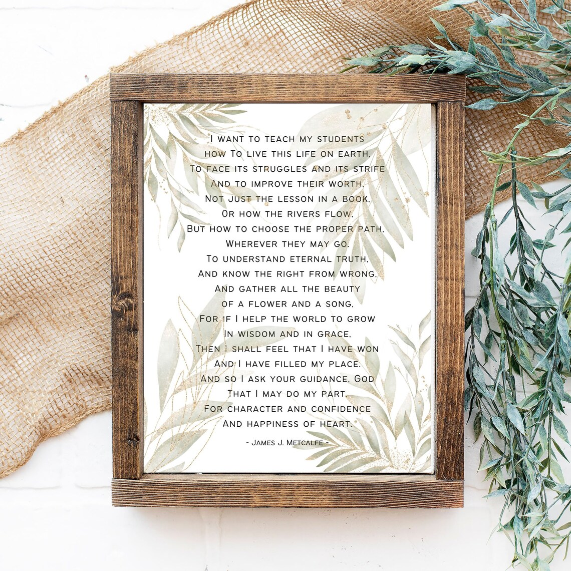 Teacher Poem Printable Gift for Teacher End of Year Teacher Retirement ...