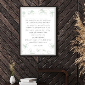 Irish Blessing Printable Poster, Deep Peace Prayer, Gaelic Blessing ...