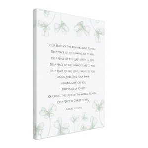 Irish Blessing Canvas Wall Art Sign, Deep Peace Prayer, Gaelic Blessing ...