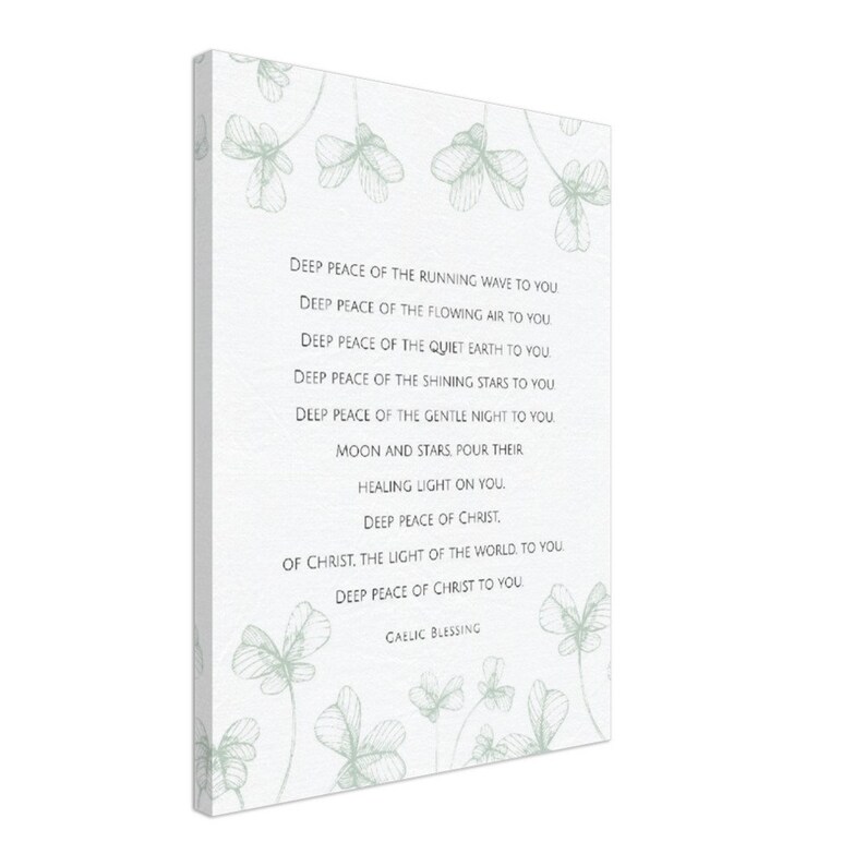 Irish Blessing Canvas Wall Art Sign Deep Peace Prayer Gaelic - Etsy