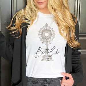 Traditional Catholic Eucharist Shirt Blessed Sacrament Monstrance ...