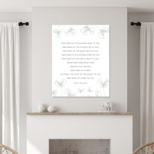 Irish Blessing Canvas Wall Art Sign, Deep Peace Prayer, Gaelic Blessing ...