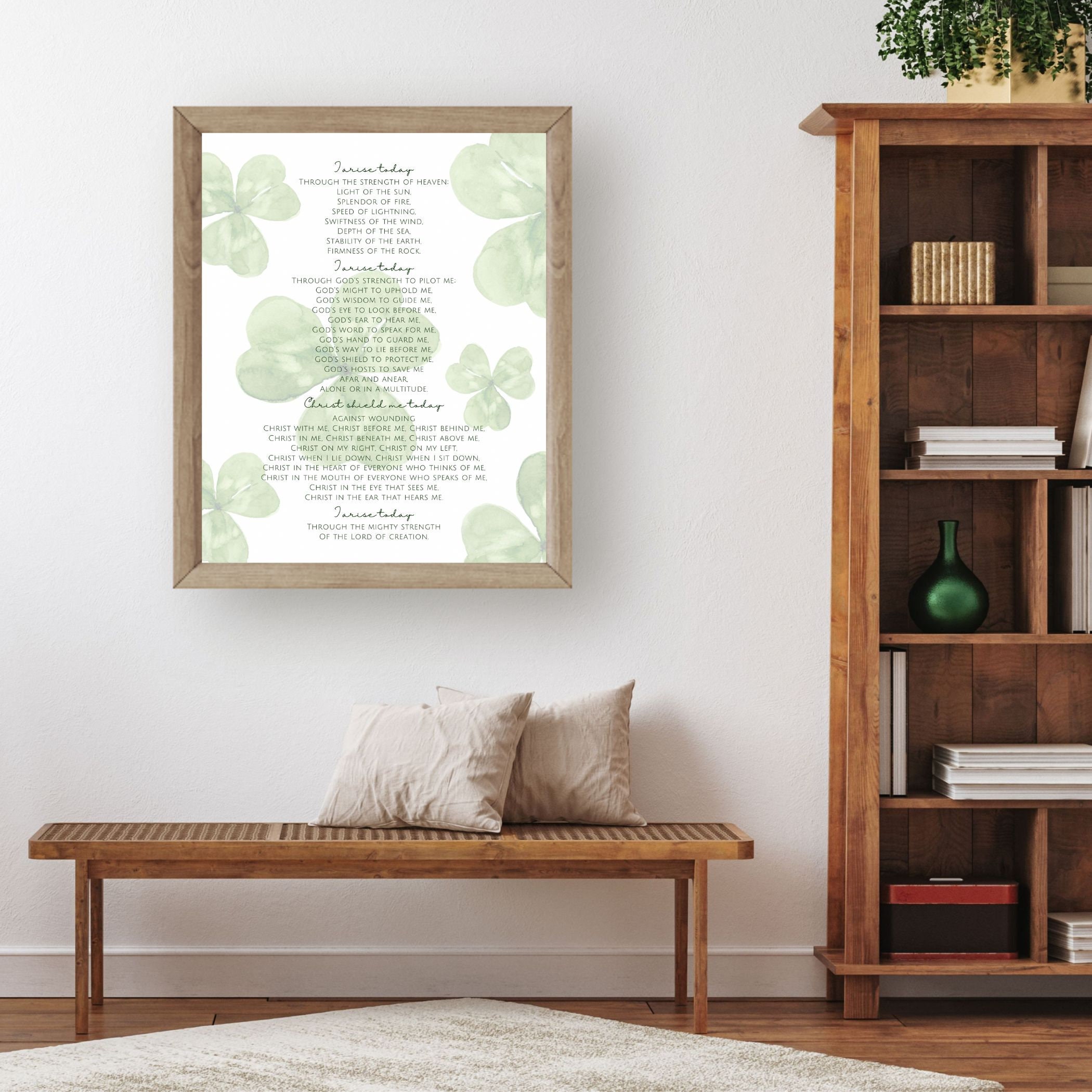 St Patricks Breastplate Prayer of Saint Patrick Printable Poster Christ ...