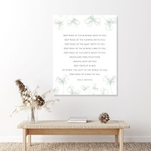 Irish Blessing Canvas Wall Art Sign, Deep Peace Prayer, Gaelic Blessing ...