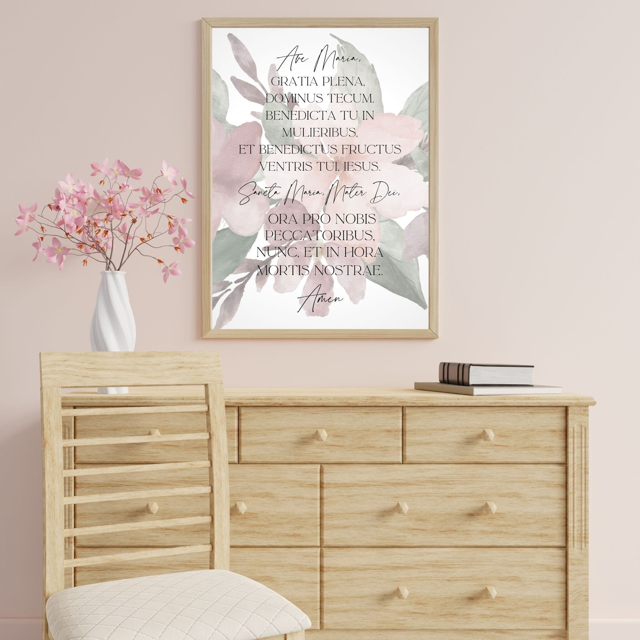 Ave Maria Printable Wall Art Ave Maria Digital Print Ave - Etsy