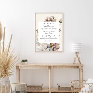 Fearfully and Wonderfully Made, Psalm 139 Printable Wall Art, Scripture ...