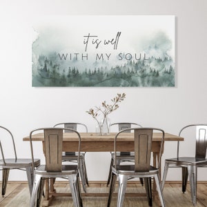 It is Well With My Soul Canvas Print, Bible Verse Wall Art, Scripture ...