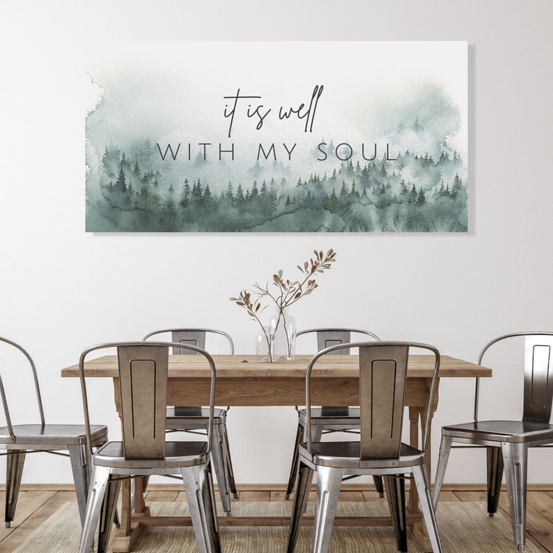 It is Well With My Soul Canvas Print Bible Verse Wall Art - Etsy