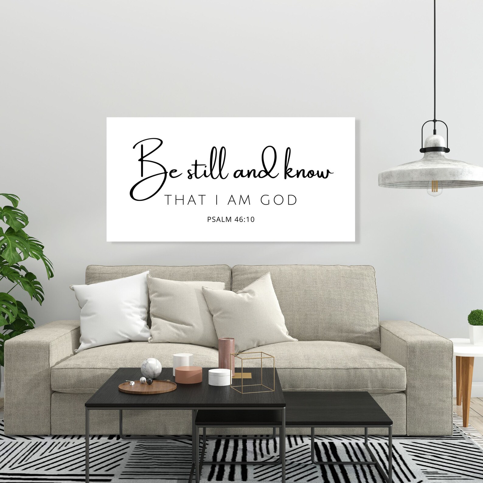 Be Still and Know That I Am God, Canvas Print, Psalm 46:10 Sign, Be ...