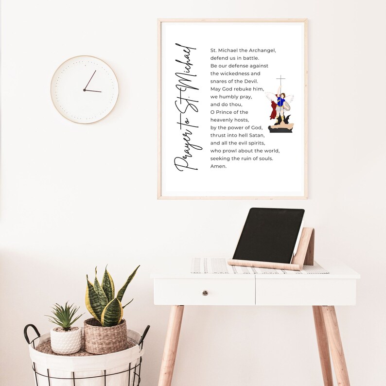 St. Michael Prayer Printable Poster Traditional Catholic Blessing ...