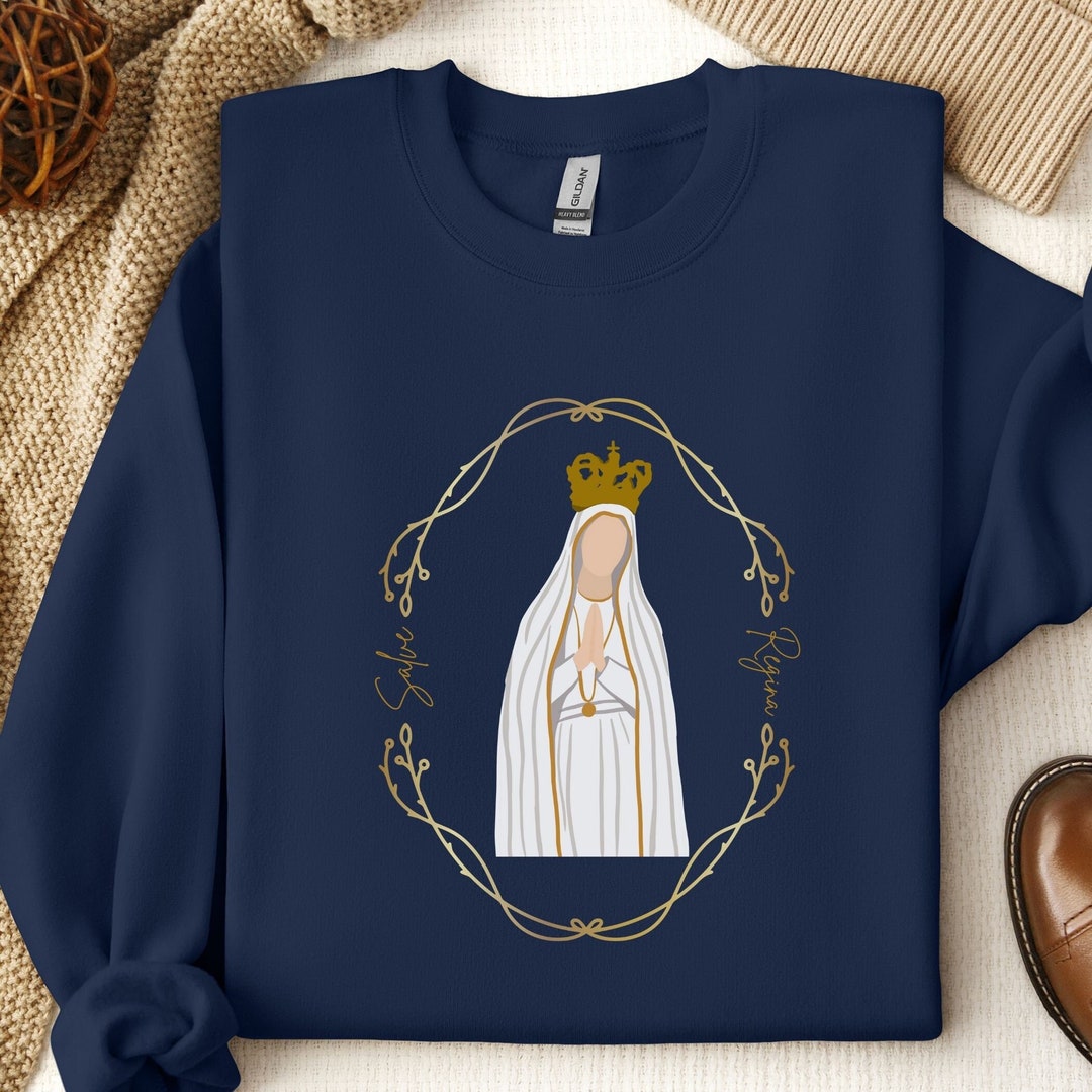 Traditional Catholic Virgin Mary Shirt Salve Regina Tshirt Catholic ...