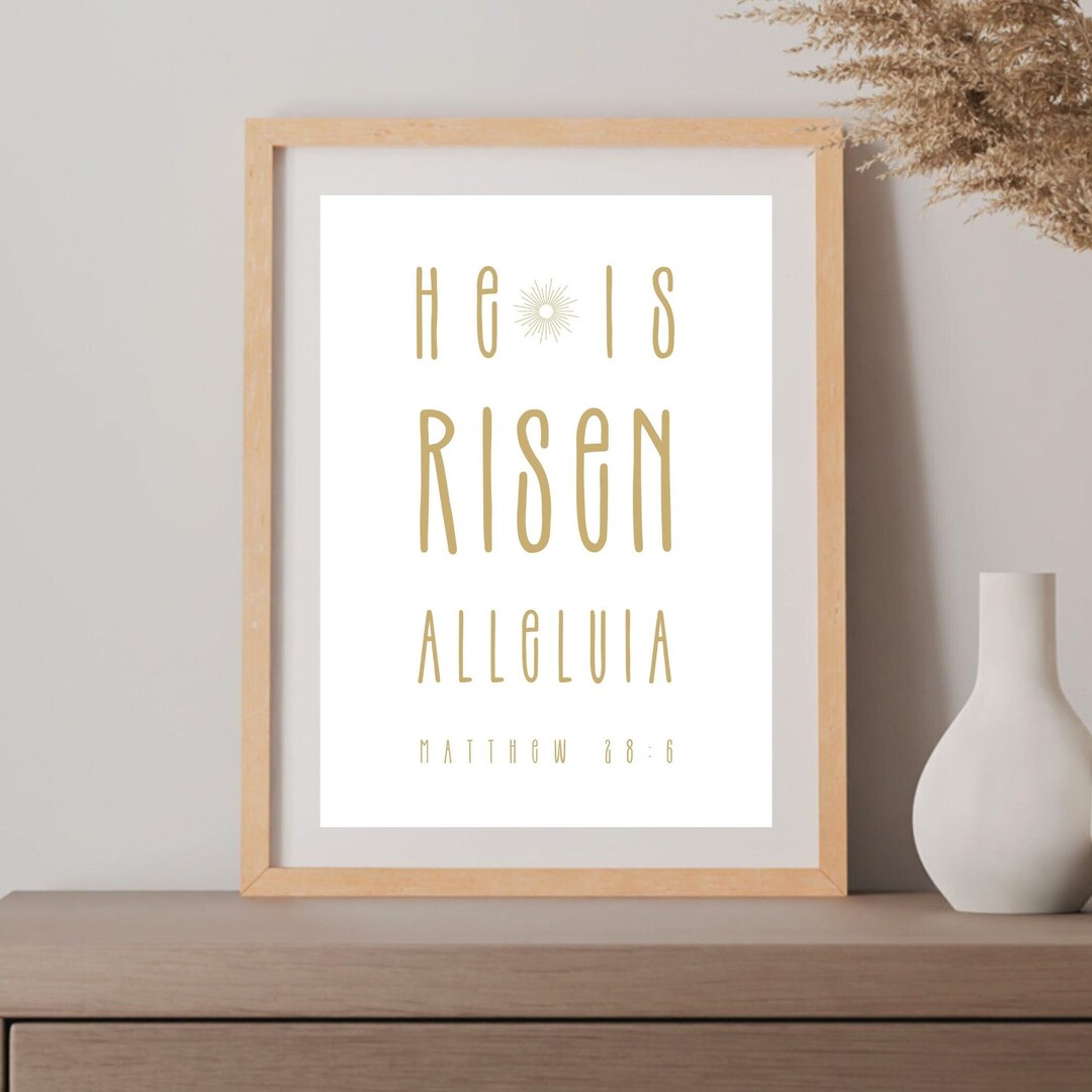 He is Risen, Modern Christian Art, Minimalist Easter Decor, Jesus ...